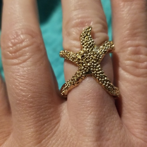 Jewelry | Starfish Star Fish Ring Adjustable Statement Ring | Poshmark